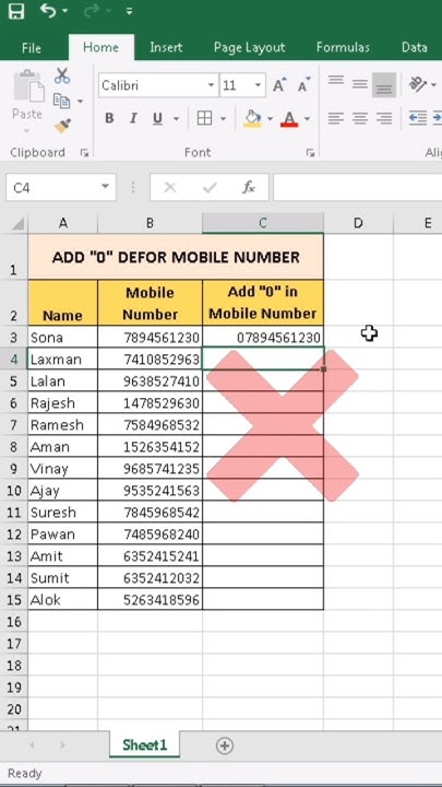 Excel Amezing Formula‼️add zero before numbers automatic #exceltutorial #shorts - YouTube