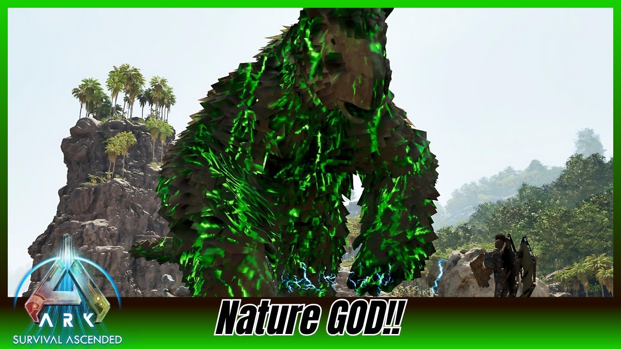 Fighting the NATURE GOD Ark Survival Ascended Omega Mod - YouTube
