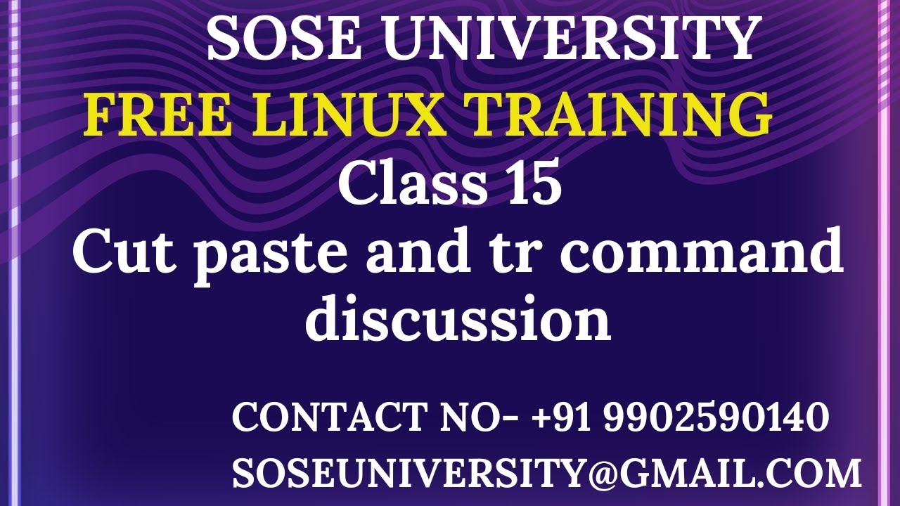 Free Linux Training Class 15 Cut Paste And Tr Command Discussion Free Linux Training Class 15 Cut Paste And Tr Command Discussion