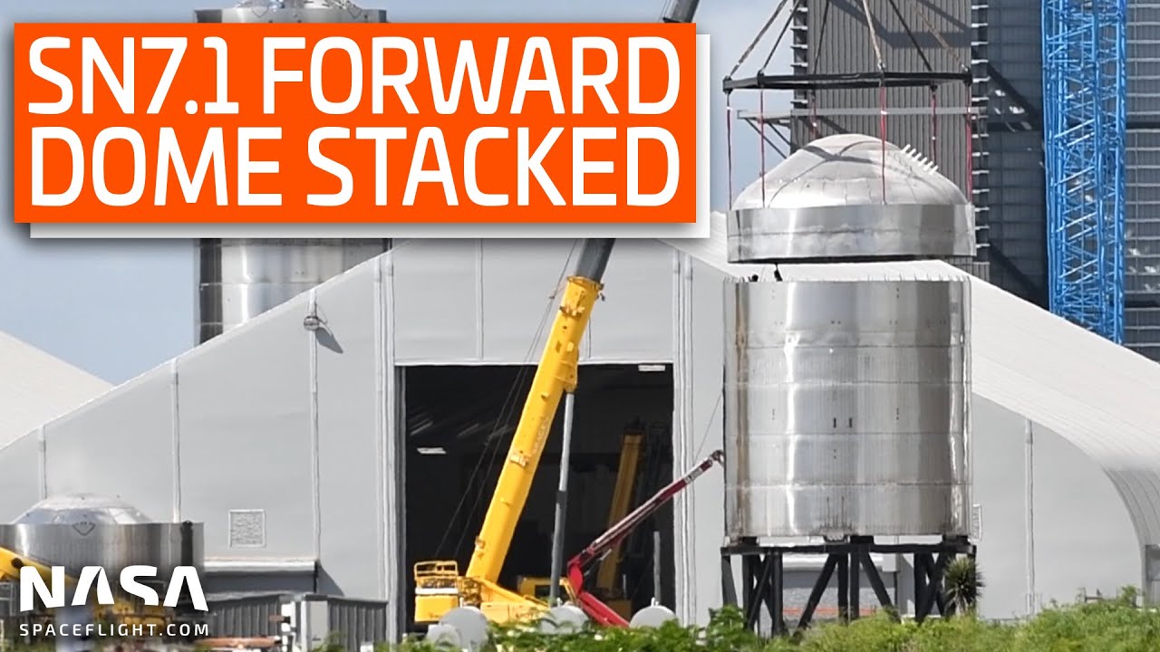SpaceX Boca Chica - SN7.1 Assembly amid SN6's aborted hop attempts ...