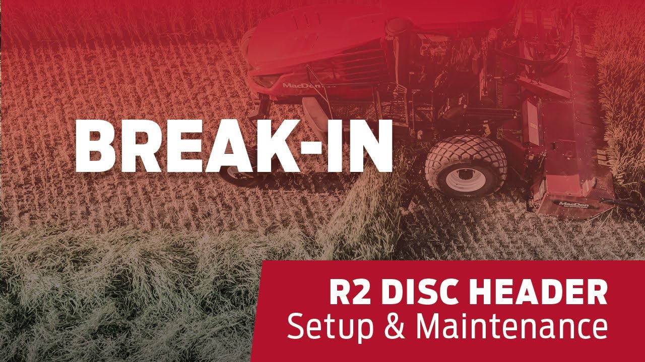 MacDon R216 Disc Header - Break In - YouTube