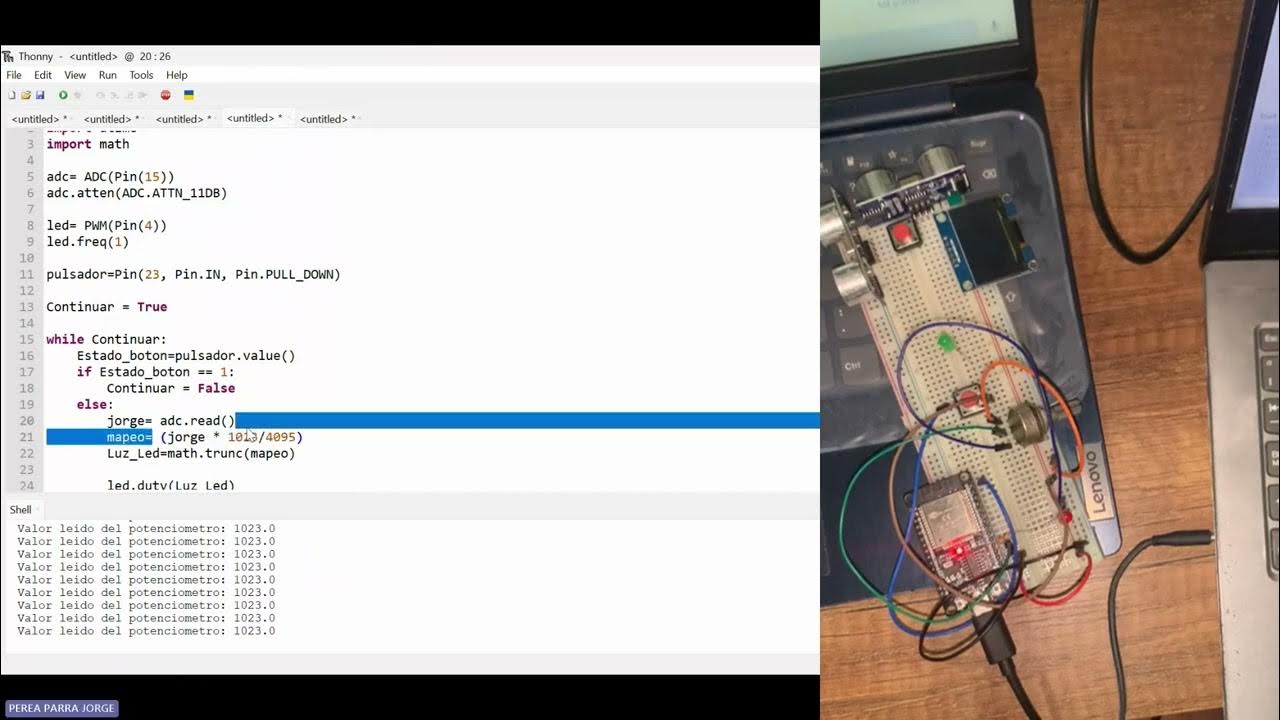 Uso de MICROPYTHON en ESP32 (canal ADC) - YouTube