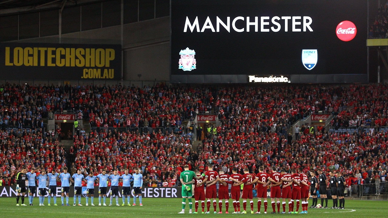 Liverpool and Sydney FC hold minute's silence in tribute to victims of ...