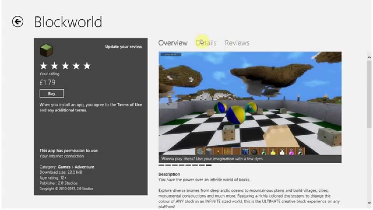 Getting BlockWorld from Windows 8 App Store - YouTube