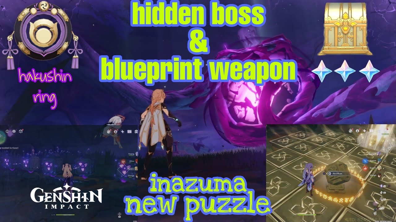 cara mendapatkan senjata & buka domain boss rahasia inazuma-genshin ...