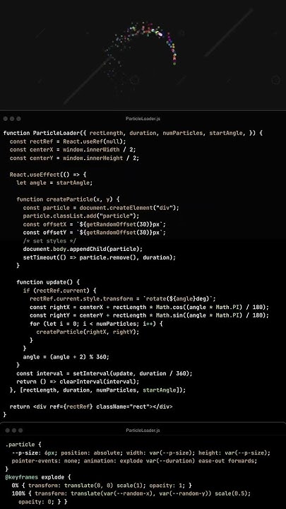 How To Code Particles Loader With Css And Javascript Youtube