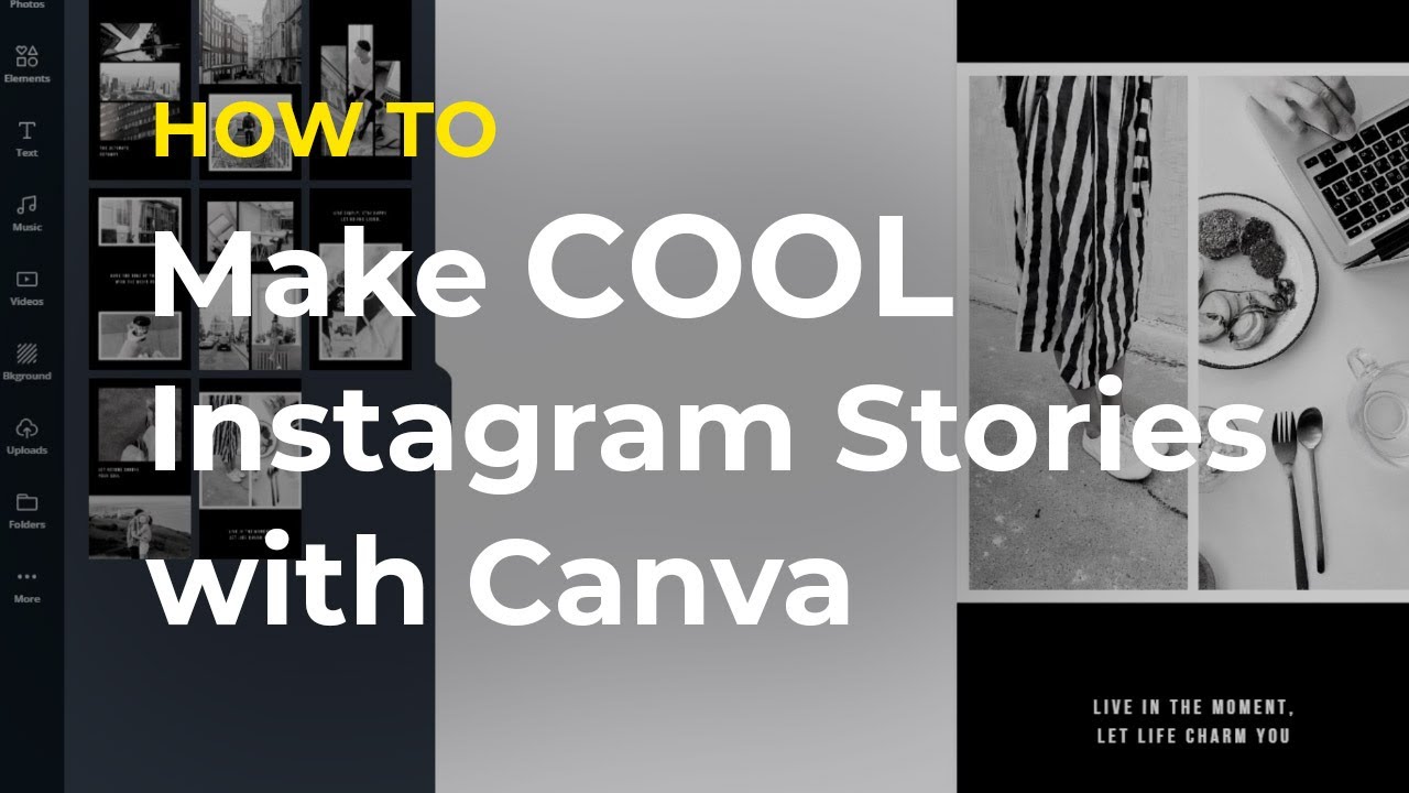 How to Make COOL Instagram Stories with Canva - YouTube