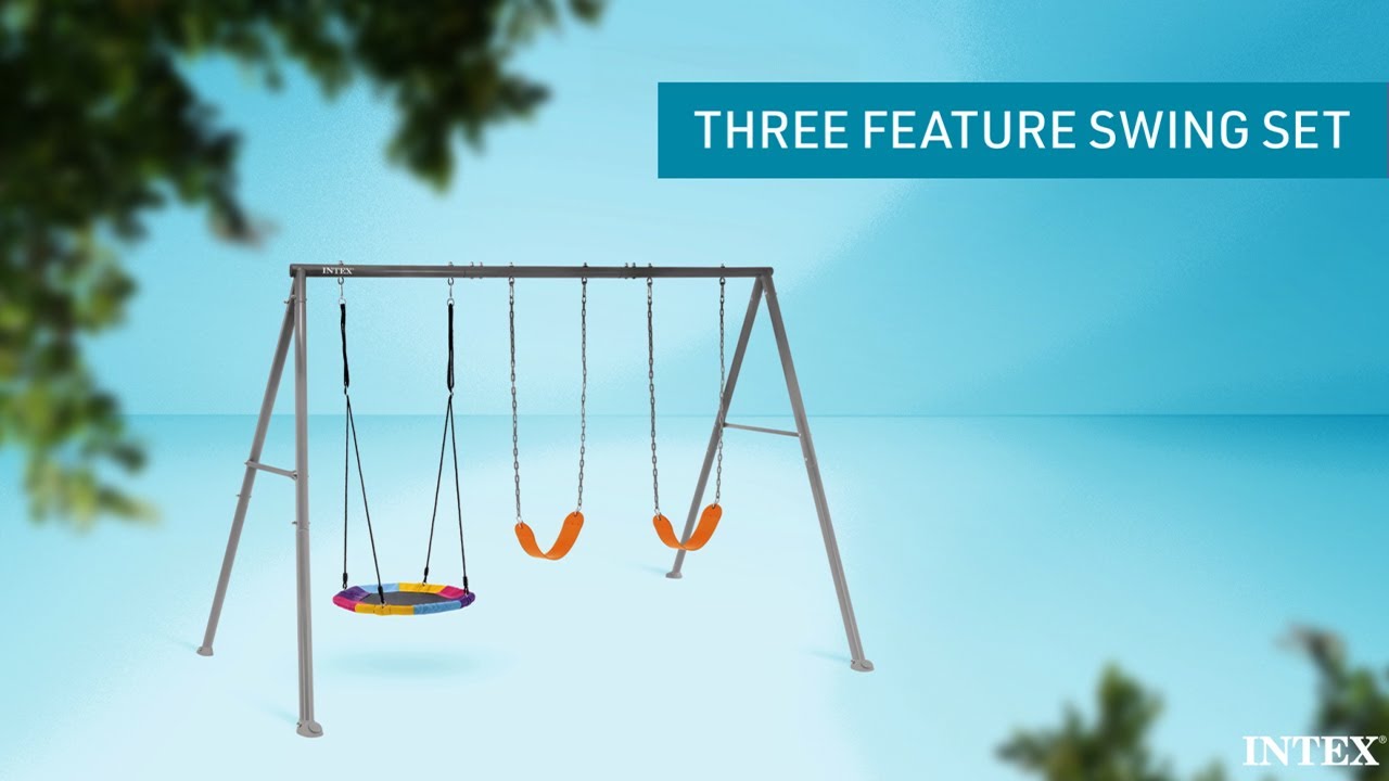 INTEX® GRAY SAUCER AND SWING THREE FEATURE SET - YouTube