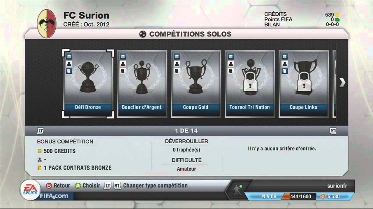 FIFA 13 - Présentation des menus - YouTube