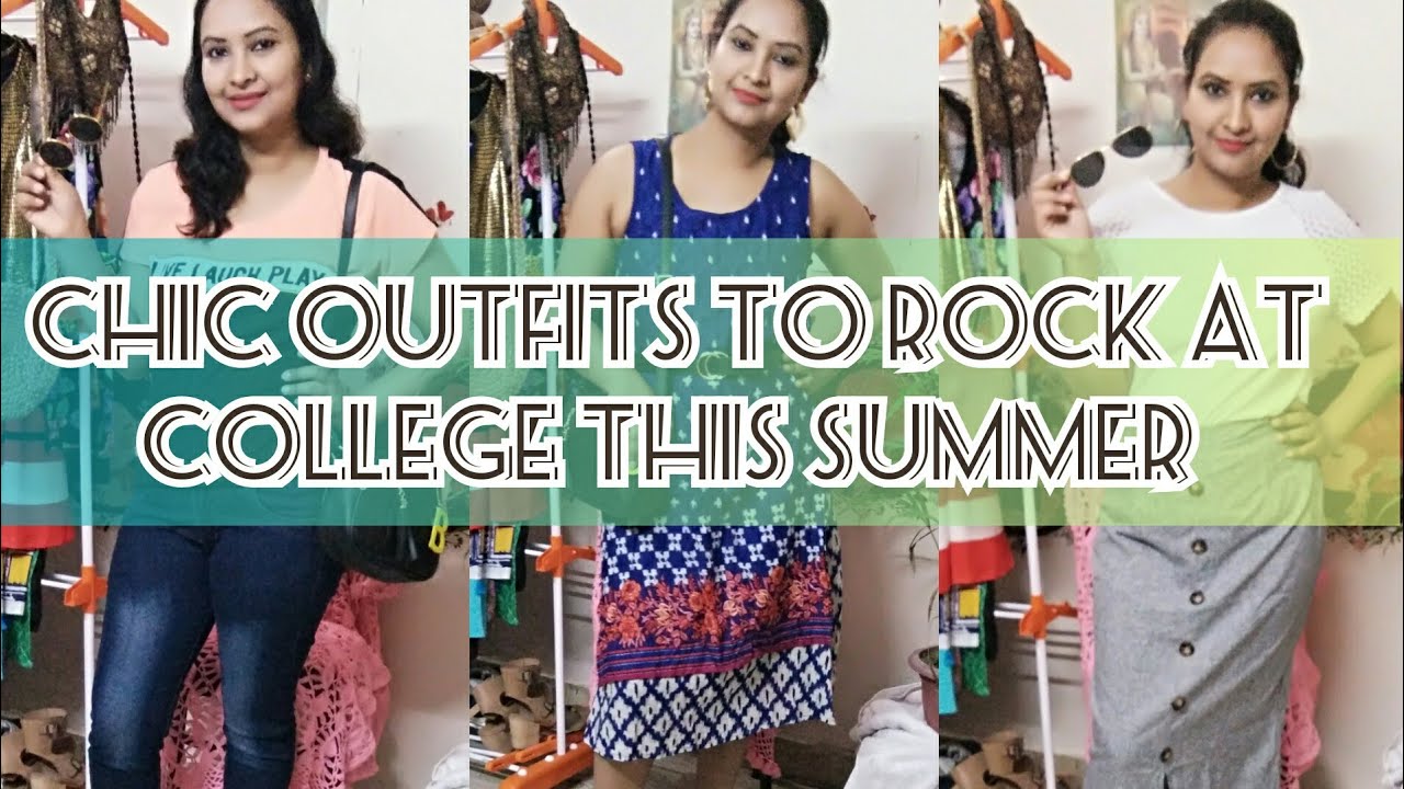 Chic outfits to try this summer in colleges#outfits for college and ...