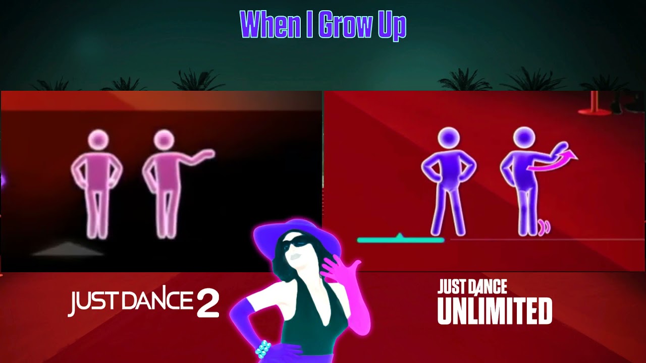 Just Dance - Pictograms Comparison | When I Grow Up - YouTube