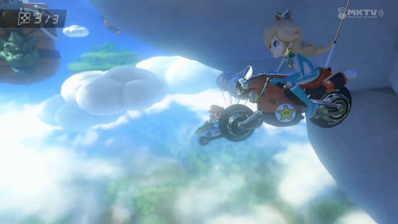Mario Kart 8 - Cloudtop Cruise - A Few Close Calls - YouTube