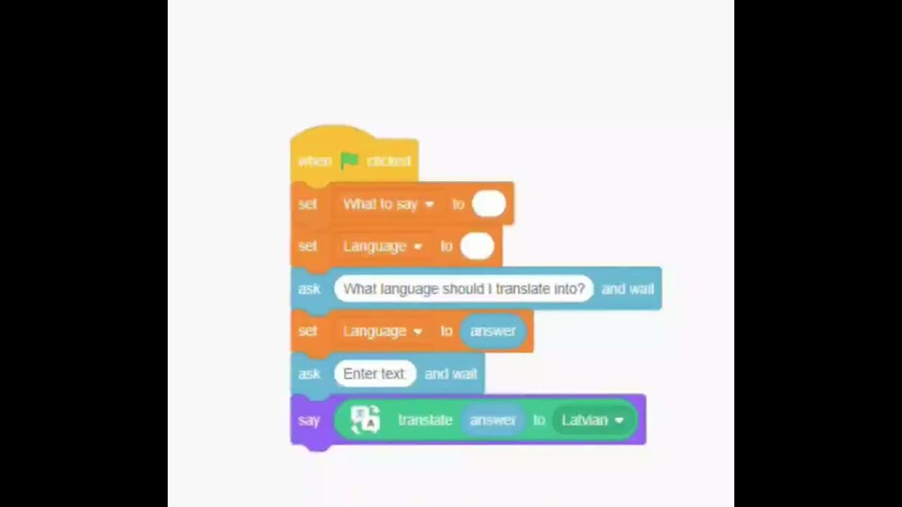 How to make a talking translator for any language in Scratch 3! - YouTube