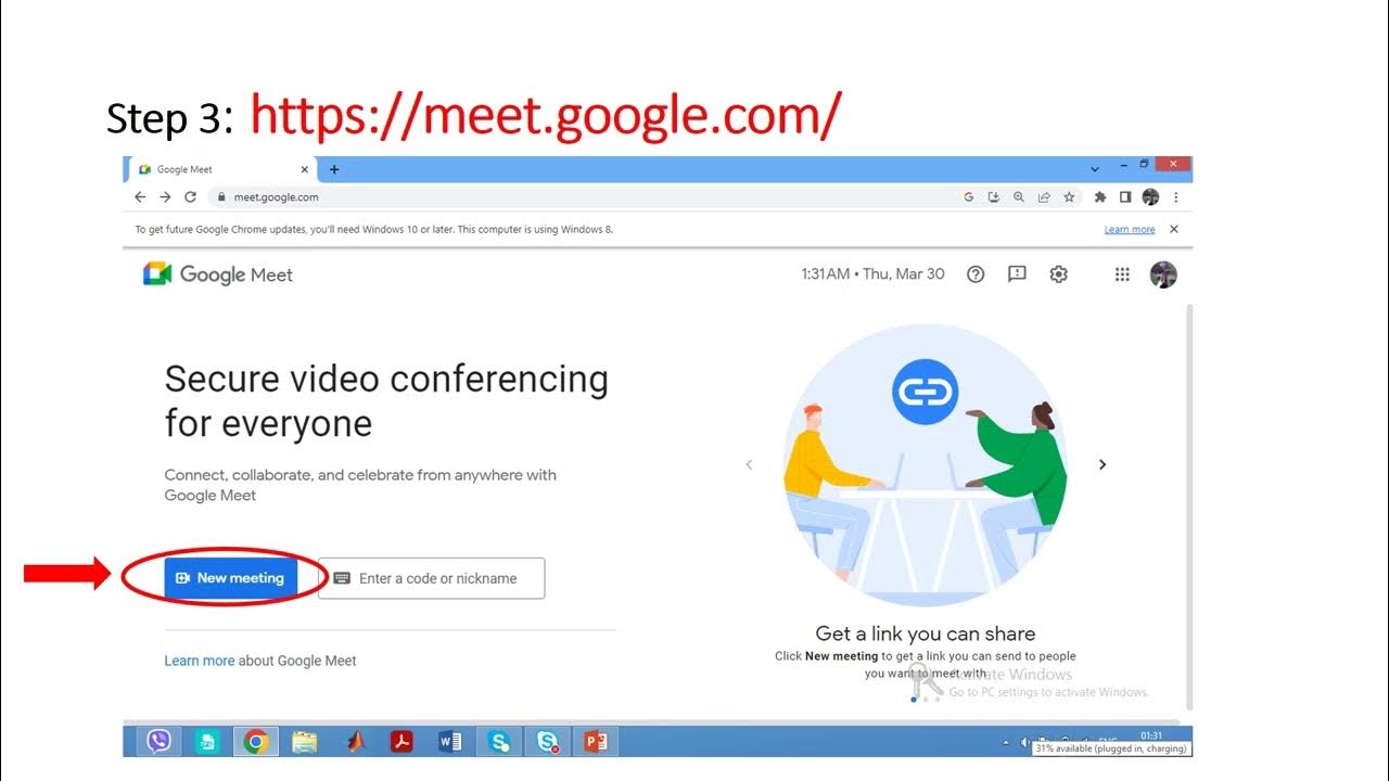How To Create Google meet link from your browser - YouTube