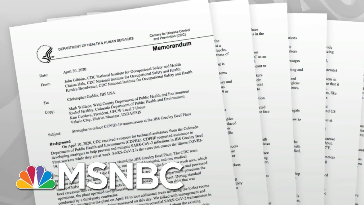 Marked Change In Tone In CDC Meat Plant Reports Raises Questions ...