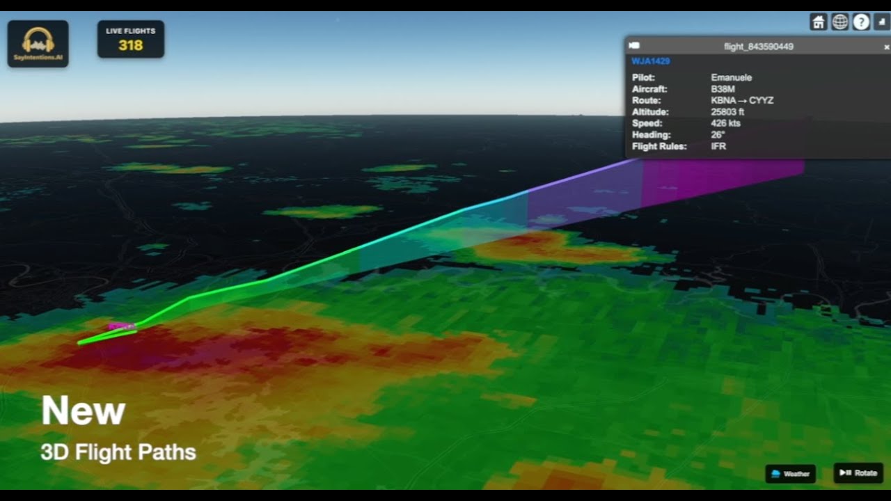 New Feature: 3D Live Flight Tracking (Beta) - YouTube