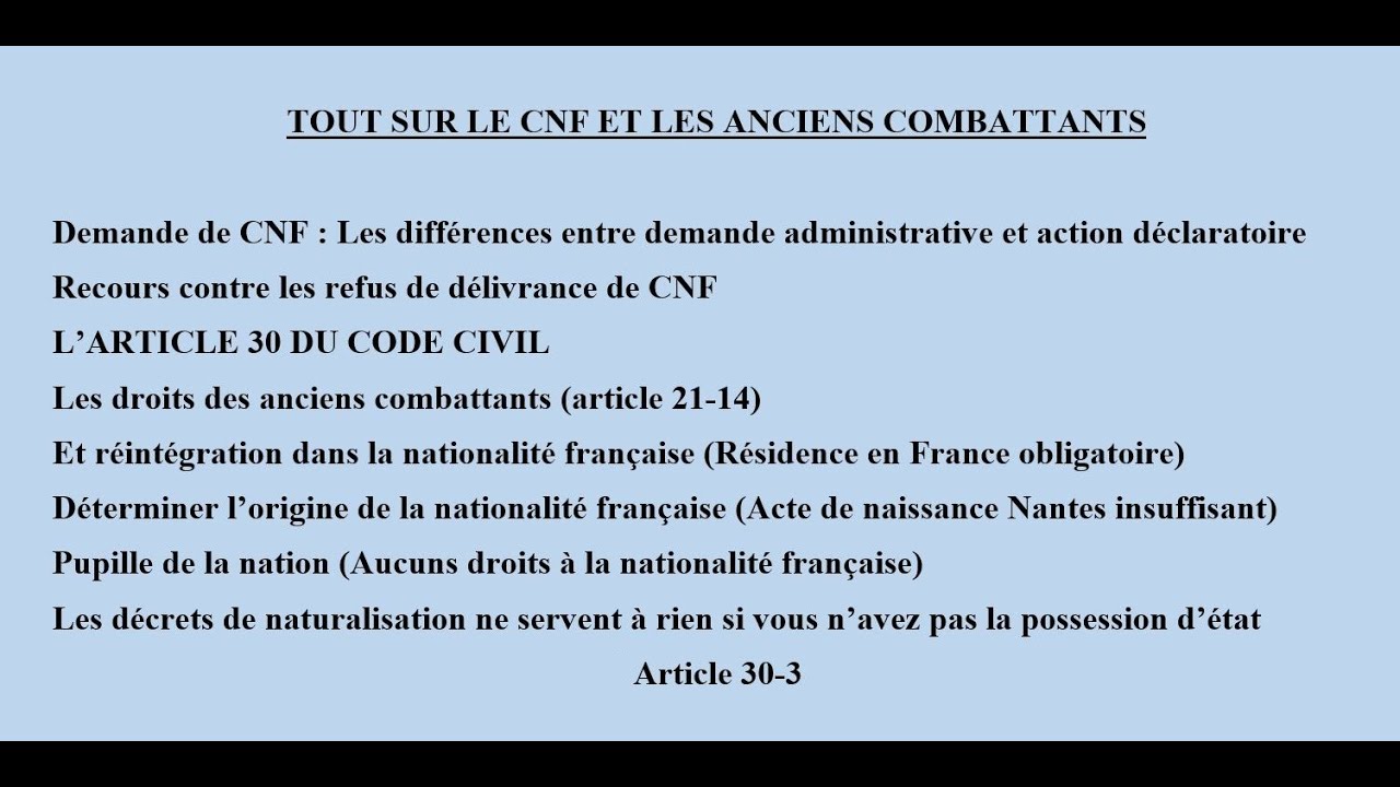 TOUT SUR LE CNF ET SES DIFFERENTES MODALITES D'OBTENTION - YouTube
