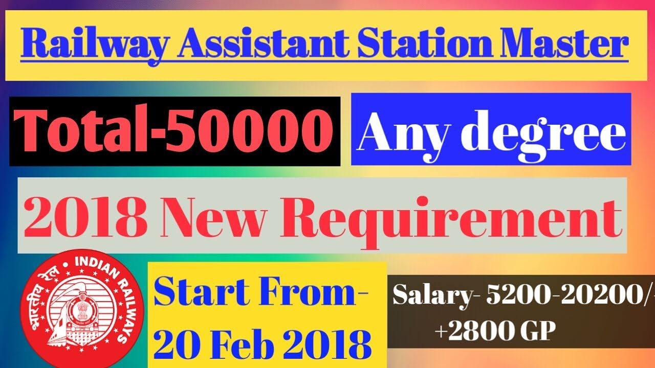 Railway (ASM)Assistant Station Master Requirement 2018 Total- 50000 ...