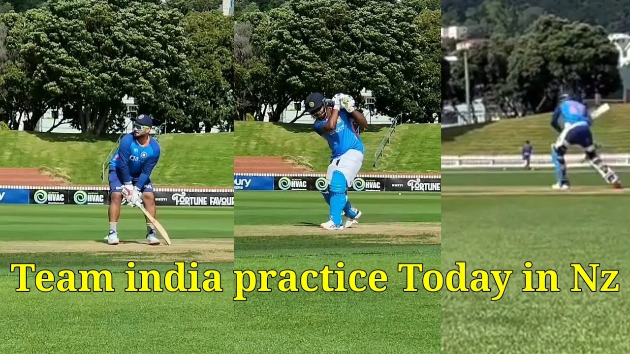 Ind vs Nz / Team India Practice session Today in Newzealand - YouTube