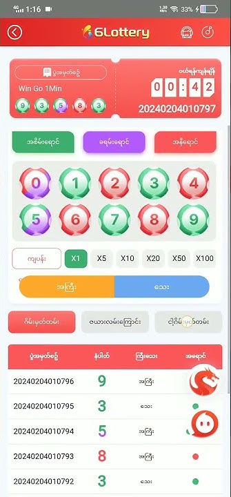 6lottery 90နိုင်အောင်ဆော့နည်း - YouTube