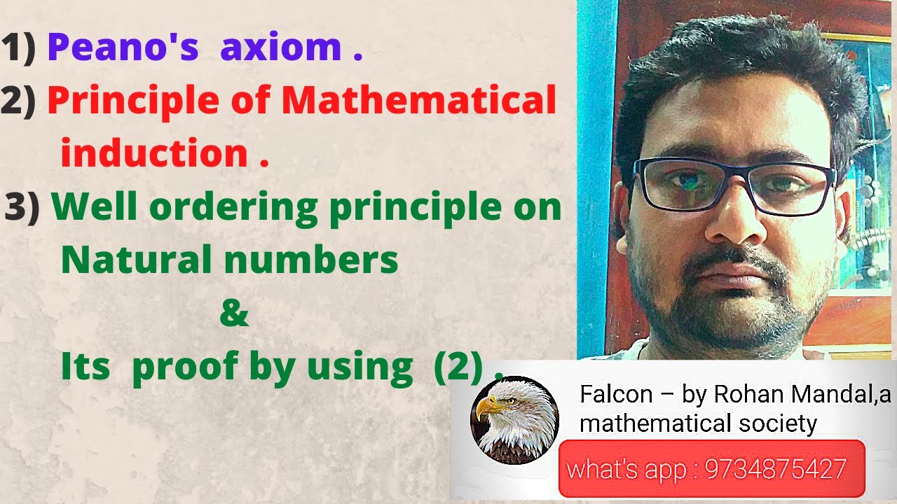 1)Real Analysis(Peano's axioms,principle of mathematical induction,well ...