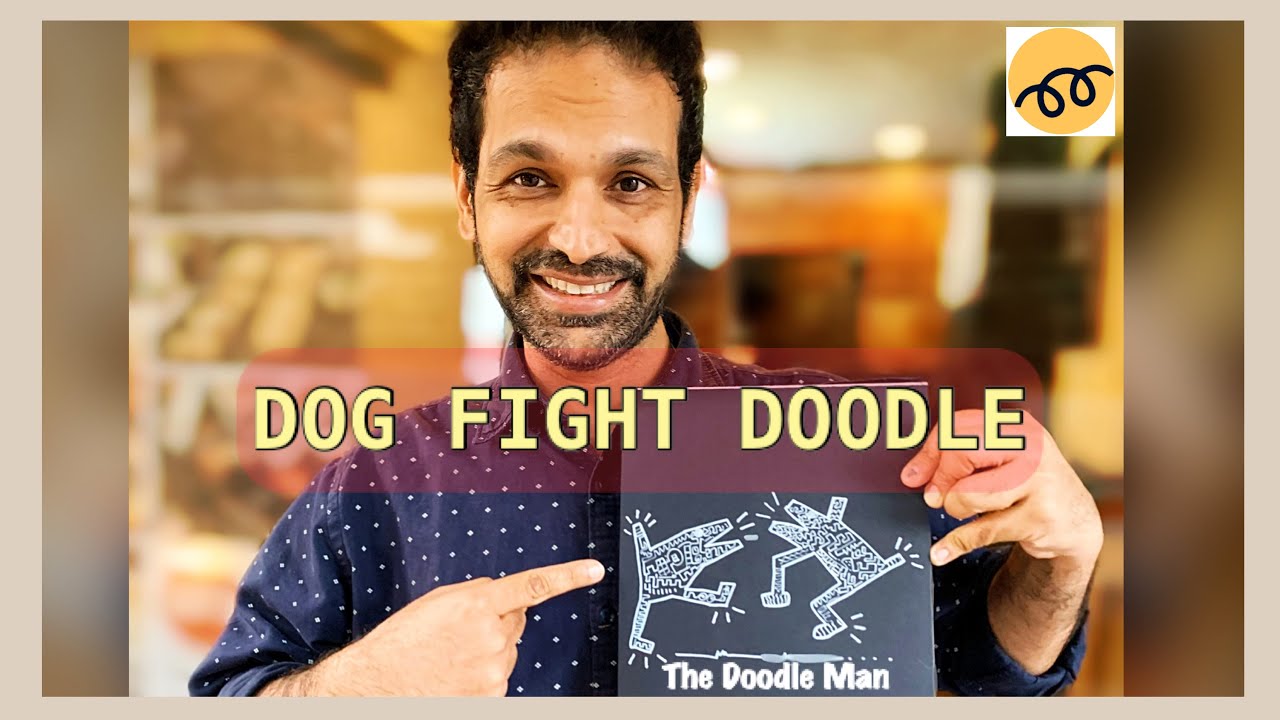 DOG FIGHT DOODLES I Animal Doodle Art Easy - YouTube