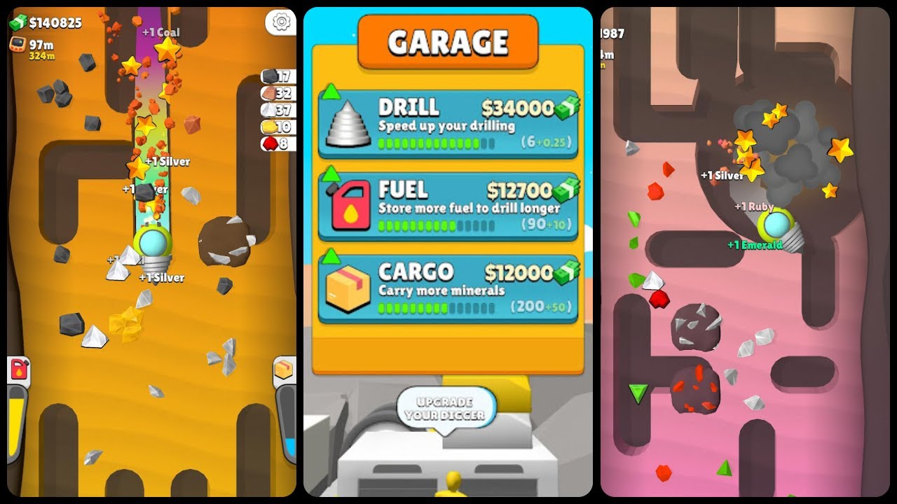 Minerals Digger Game Mobile Game | Gameplay Android - YouTube