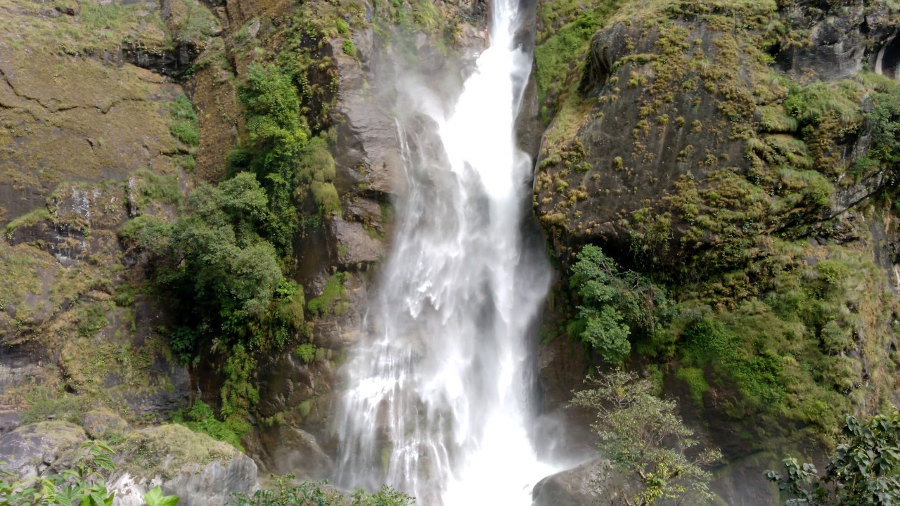 Chamje Waterfall - Annapurna Circuit Trek - Nepal - October 2016 - YouTube