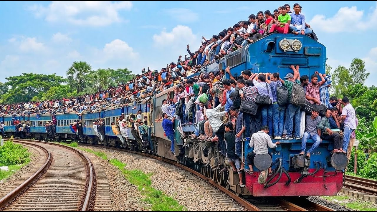 The World’s Most Dangerous Train: Inside the Human Stampede Home - YouTube
