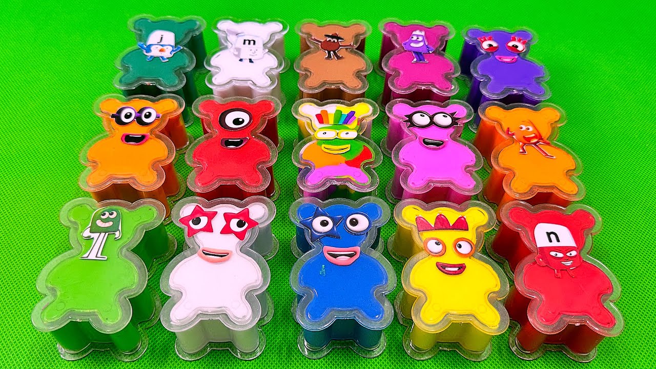 Looking Numberblocks in Bear Shapes, Mini Heart with Rainbow CLAY ...