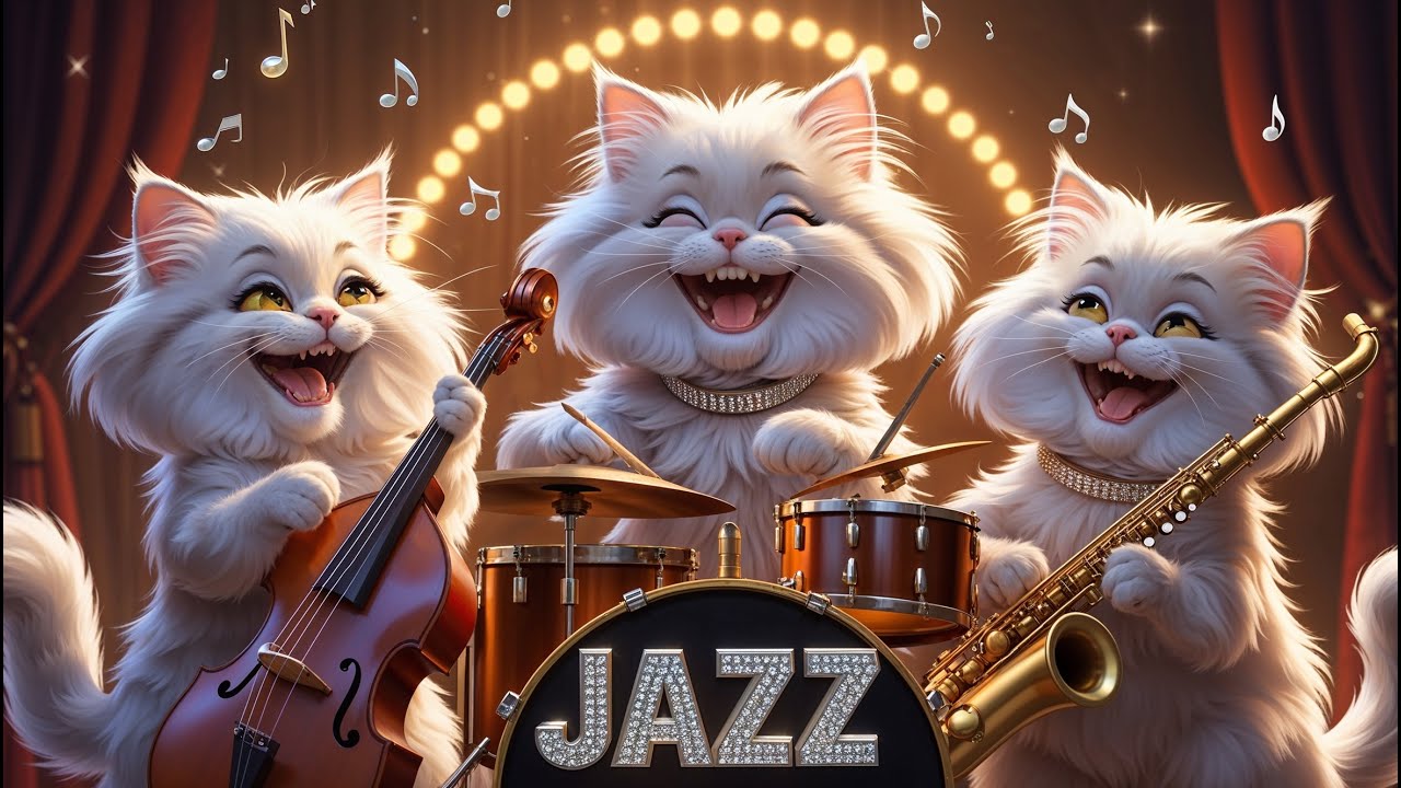 🎷🐱🎷Magical Cat Jazz Band Play Dixieland Jazz in a Stunning in 4K. A ...