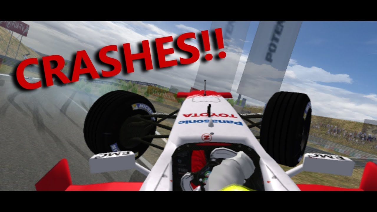 Rfactor f1 2005 Crashes Compilation - YouTube