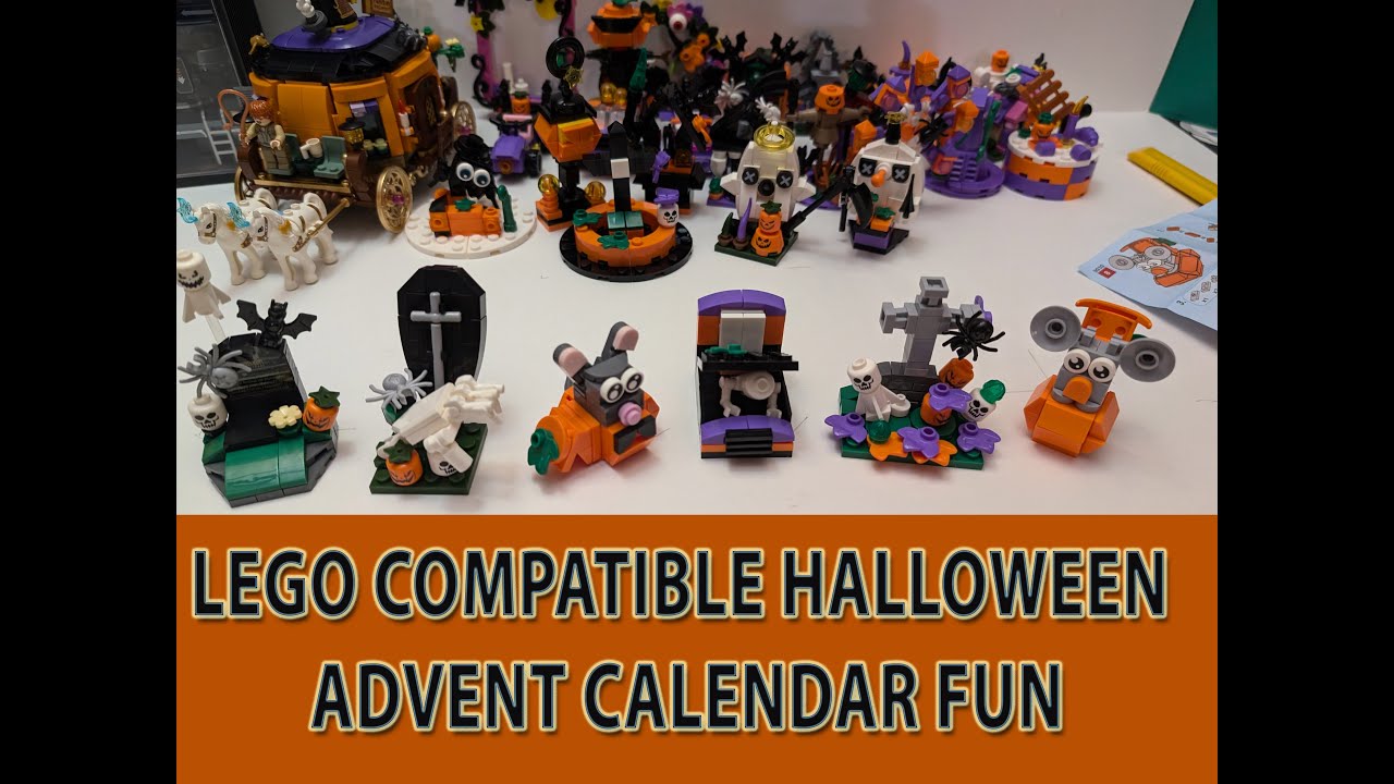 Lego Compatible Halloween Advent Calendar Build and Review - YouTube