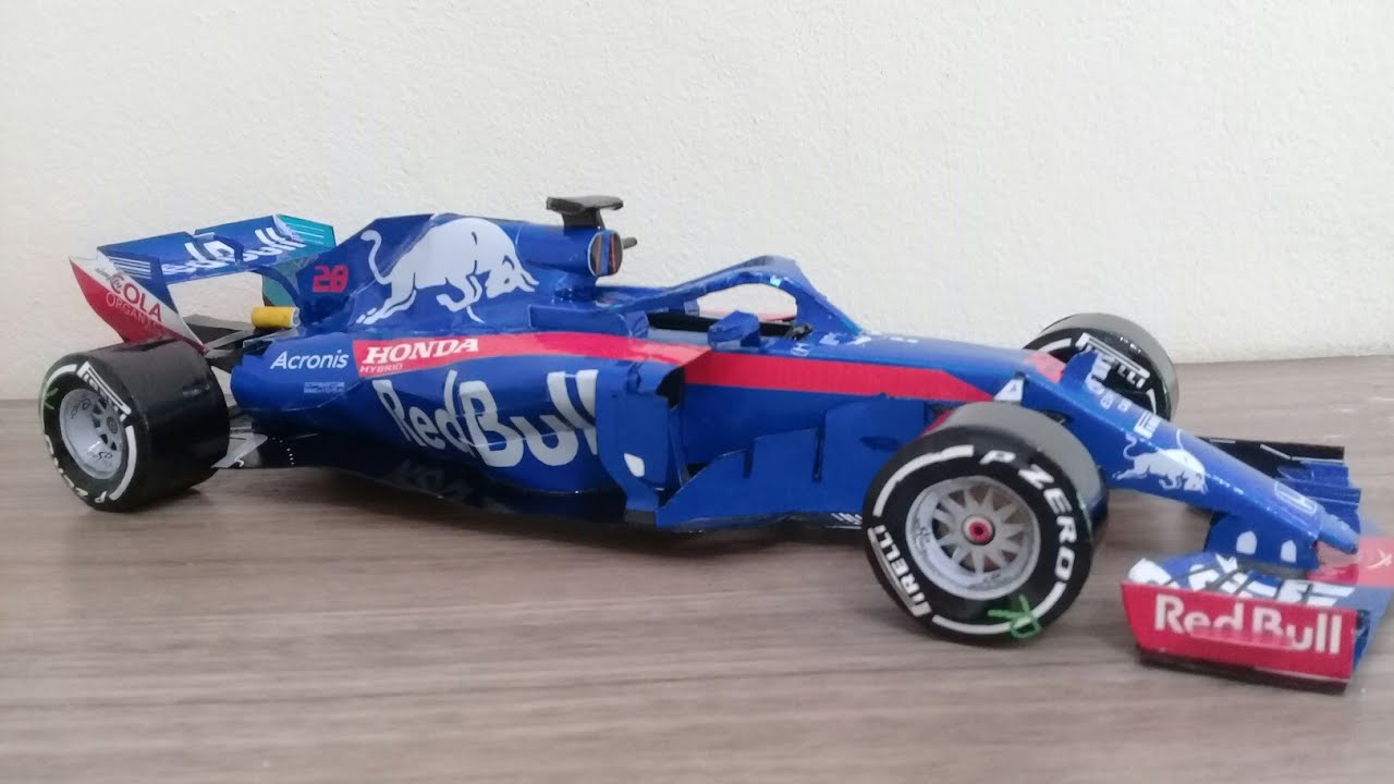 Miniatura de F1 Red Bull, montagem evolução passo a passo, Papercraft ...