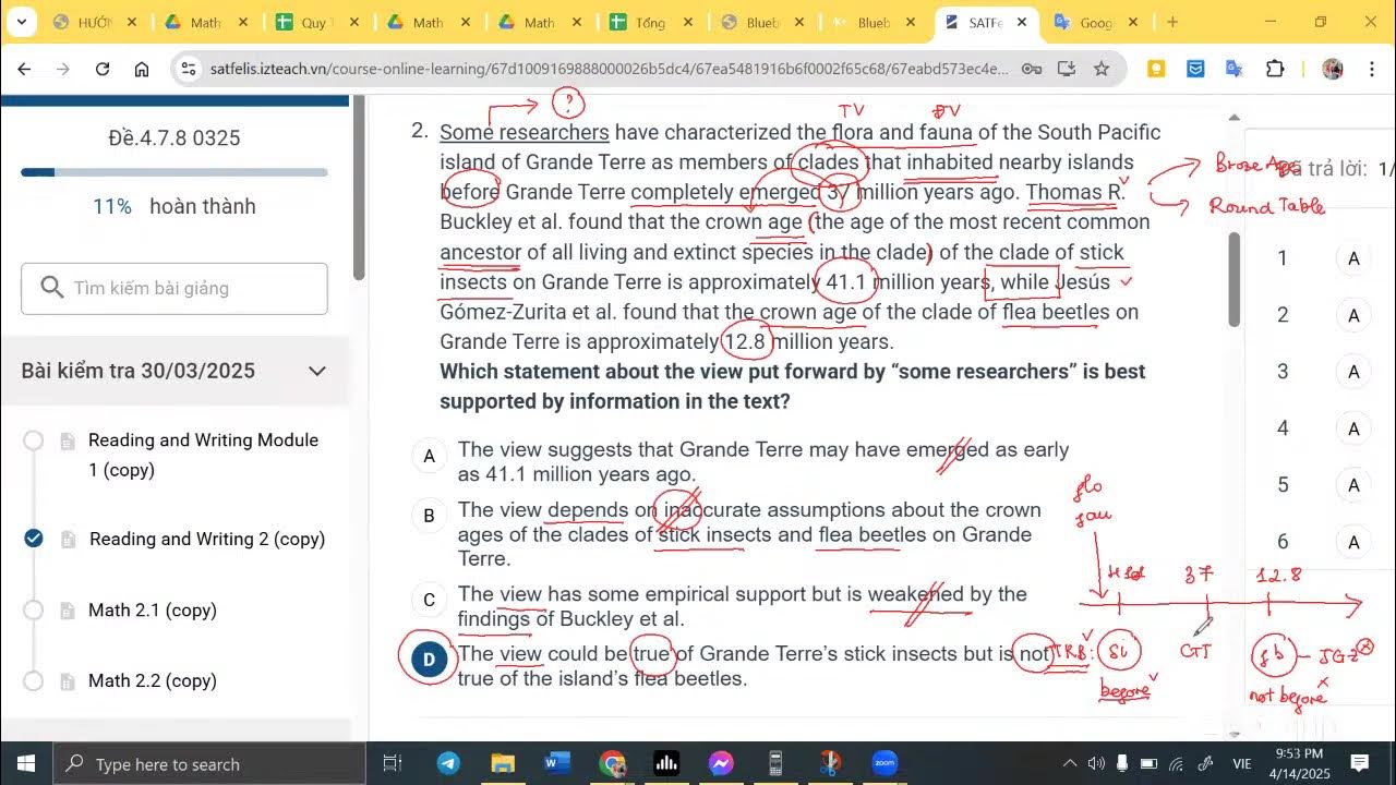 SAT Central Ideas and Details LV3 - 2024 - Grande Terre - YouTube