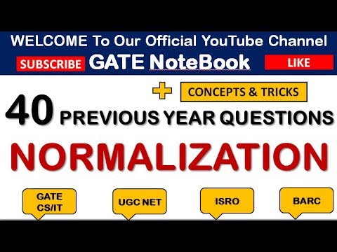 40 PYQs of Normalization in Databases in 1 Video - GATE/UGC NET/ISRO Exams (Contact @ 8368017658 ...