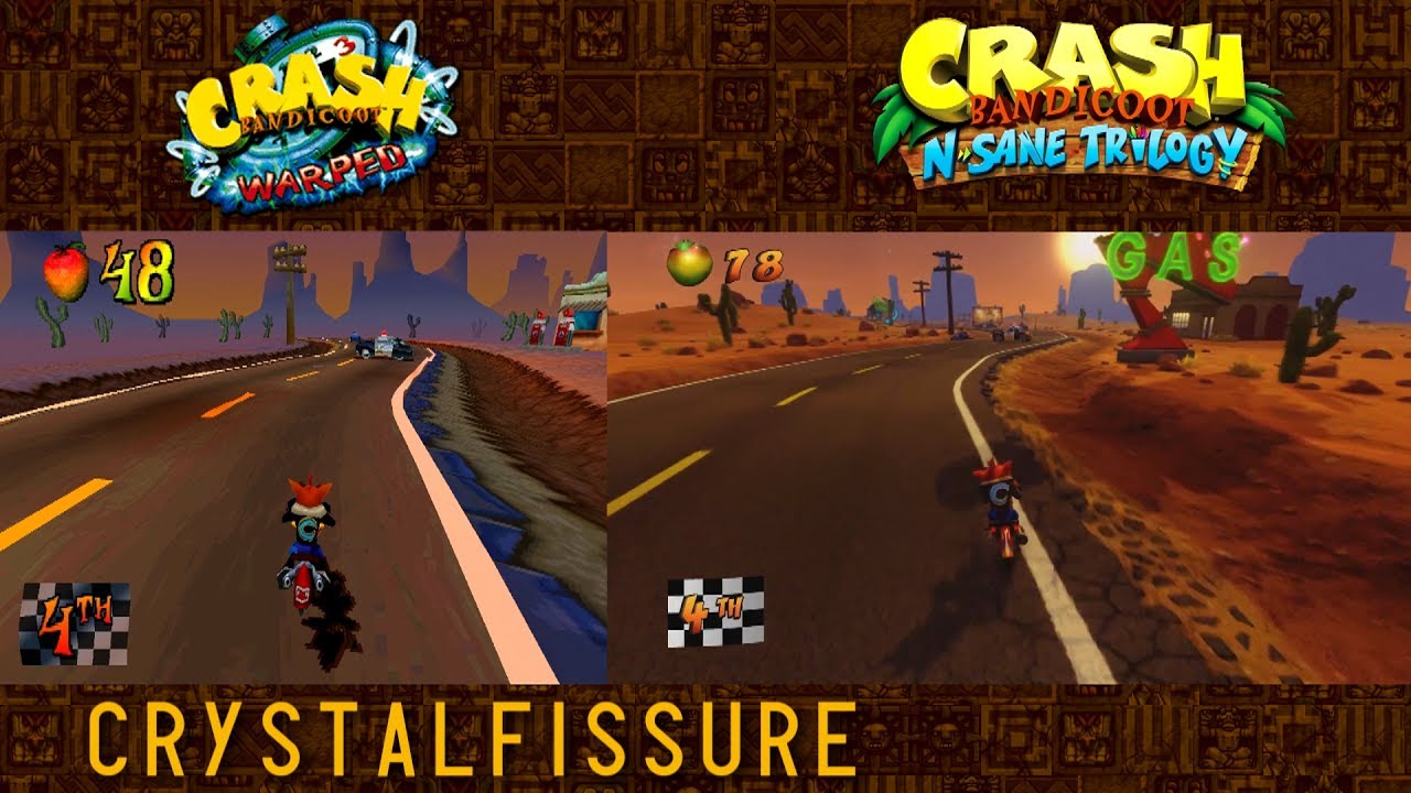 Crash Bandicoot N. Sane Trilogy | Orange Asphalt PS1 vs. PS4 Comparison ...