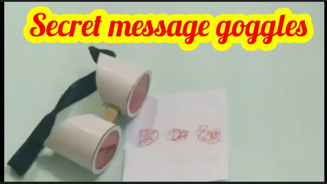 How to make a secret message reading goggles - YouTube