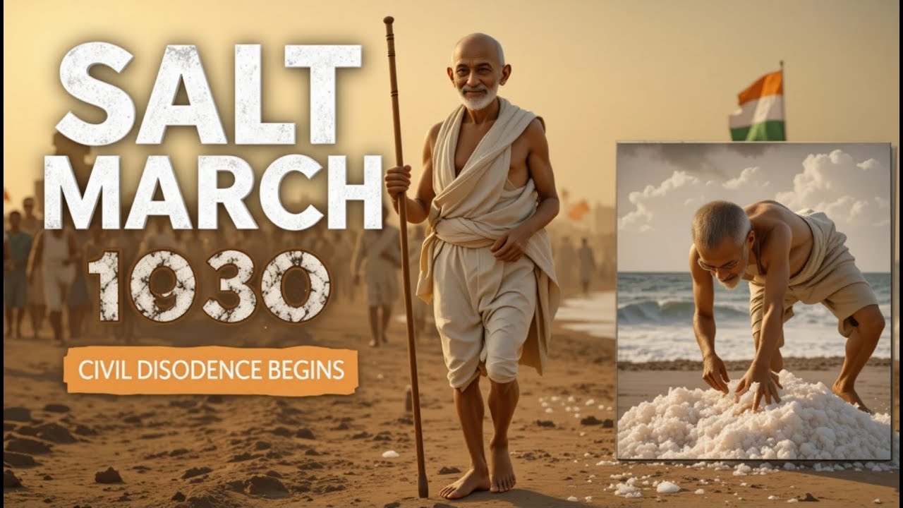 "Salt March 1930 – Mahatma Gandhi's Dandi Yatra | 3D Animated History ...