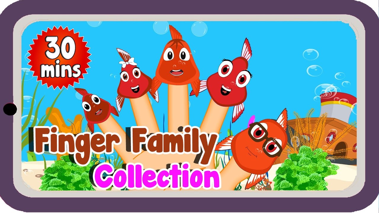 Fish Finger Family Collection | Popular Finger Family Songs | KIDS TAB ...