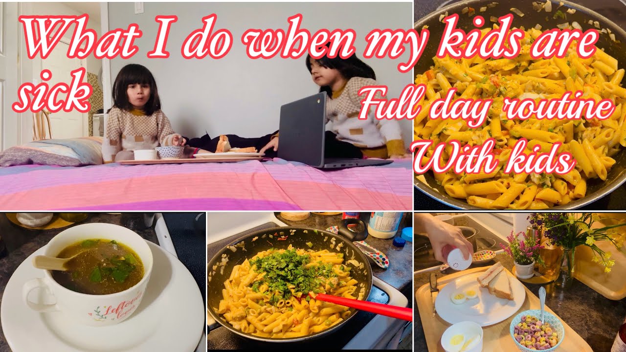 What I do when my kids are sick☘️full day routine with kids☘️daily vlog ...