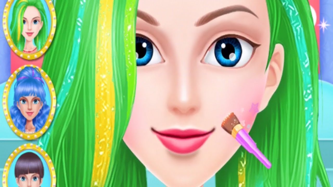 Braided Hairstyle Makeup Salon - Fun Hair Salon Games For Girls - YouTube