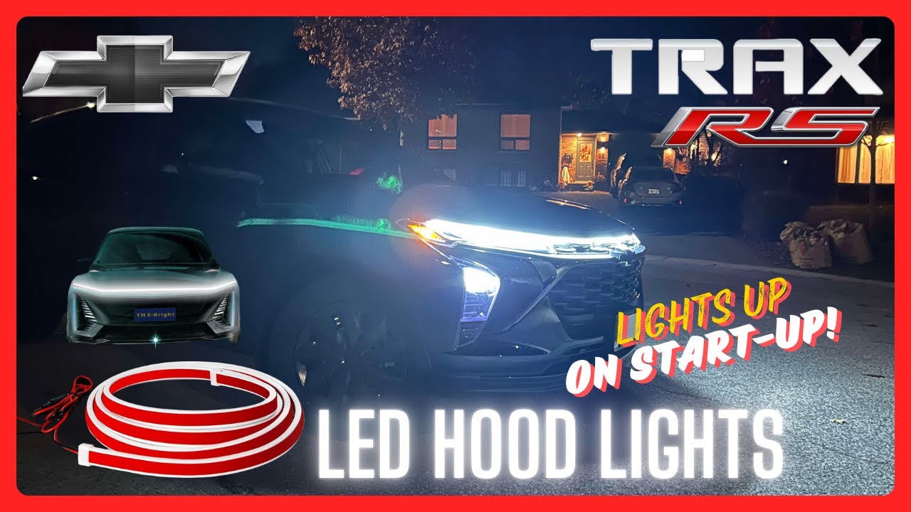 LED Hood Lights Strip Install on a 2024 Chevrolet Trax - YouTube