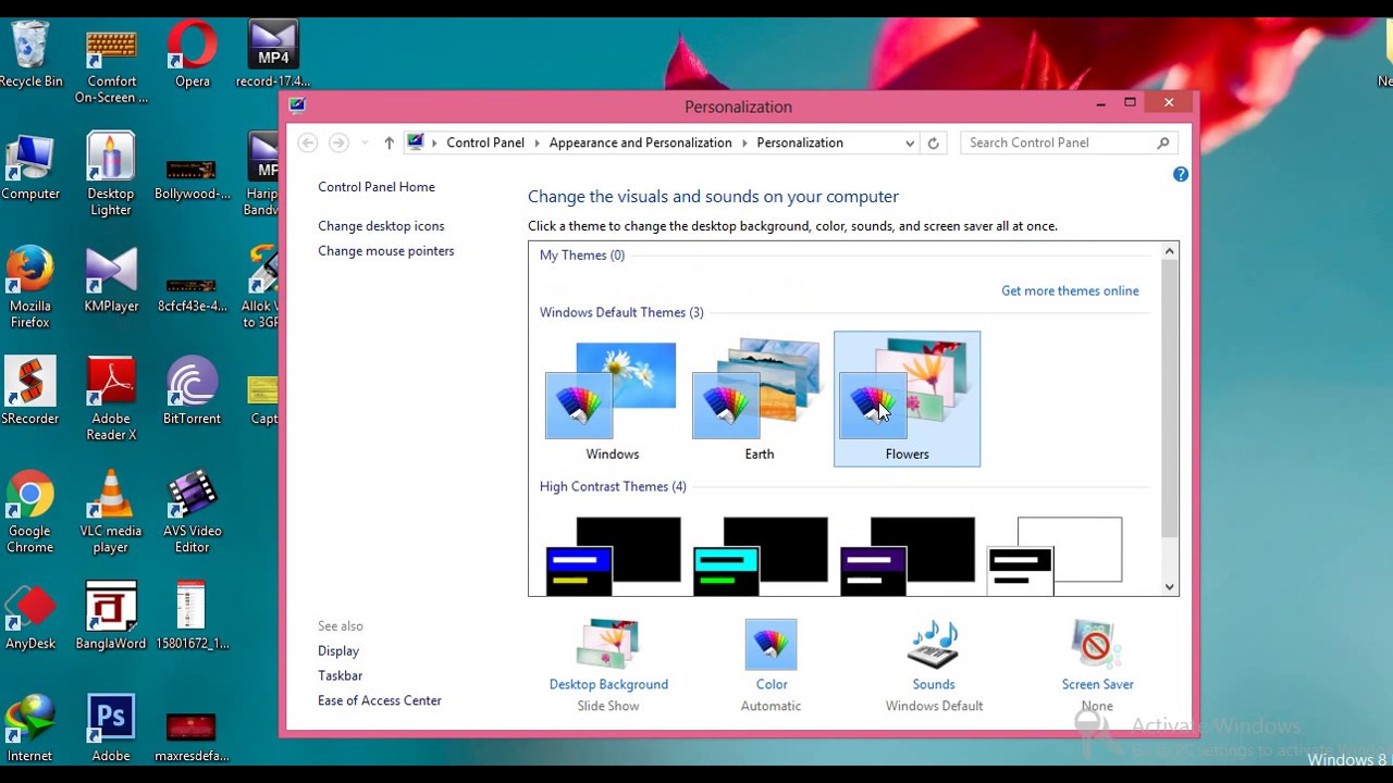 How To Change Windows 8 desktop Background - YouTube
