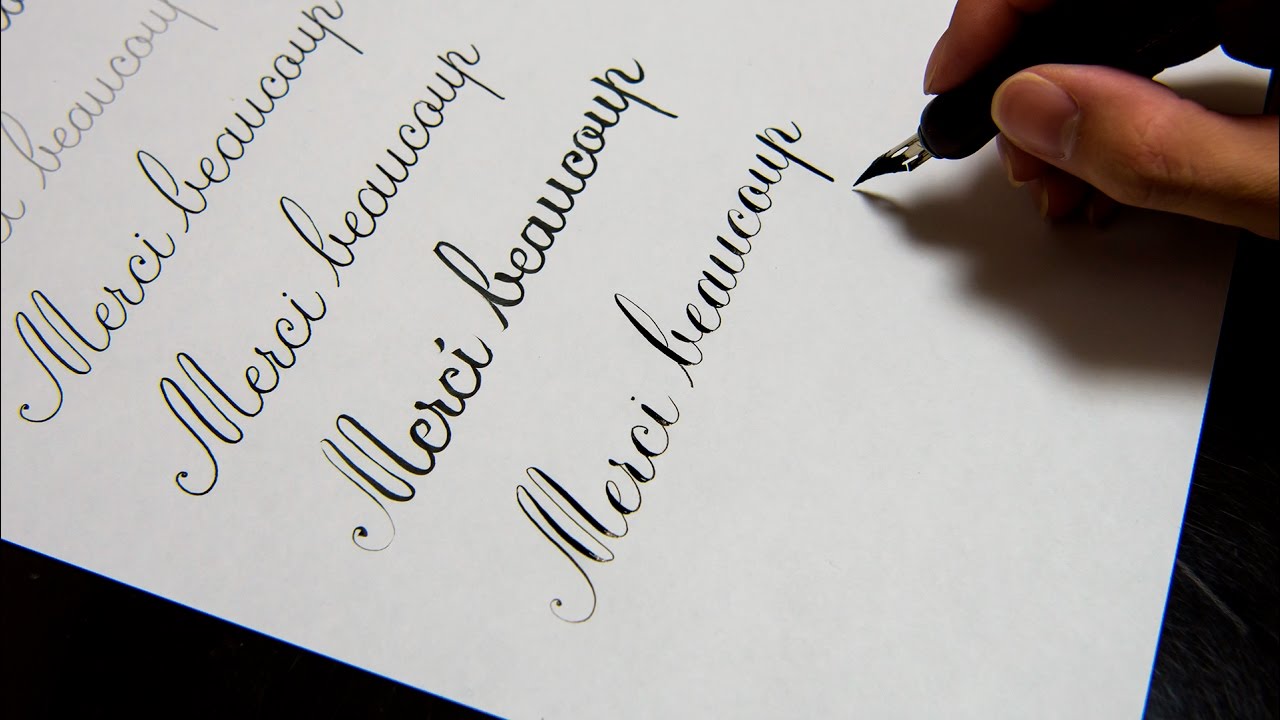 Merci beaucoup Calligraphy - YouTube