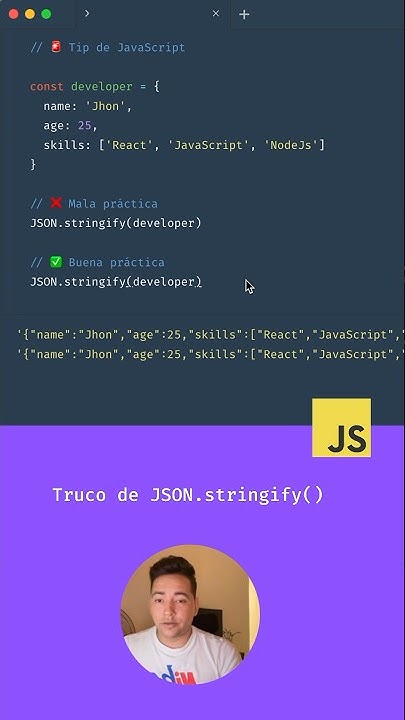 😱 Truco de JSON.stringify() que debes conocer. #dev #programacion #tips #javascript # ...
