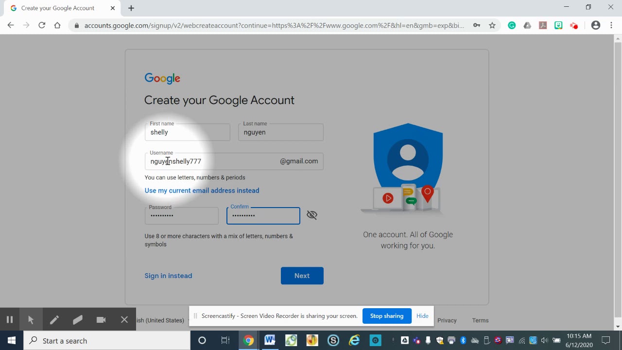 Creating a Google Account - YouTube