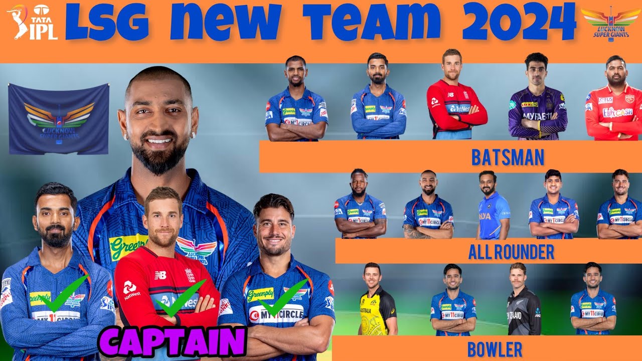 IPL 2024 | Lucknow Super Giants Team Full Squad | LSG Full Squad 2024 ...
