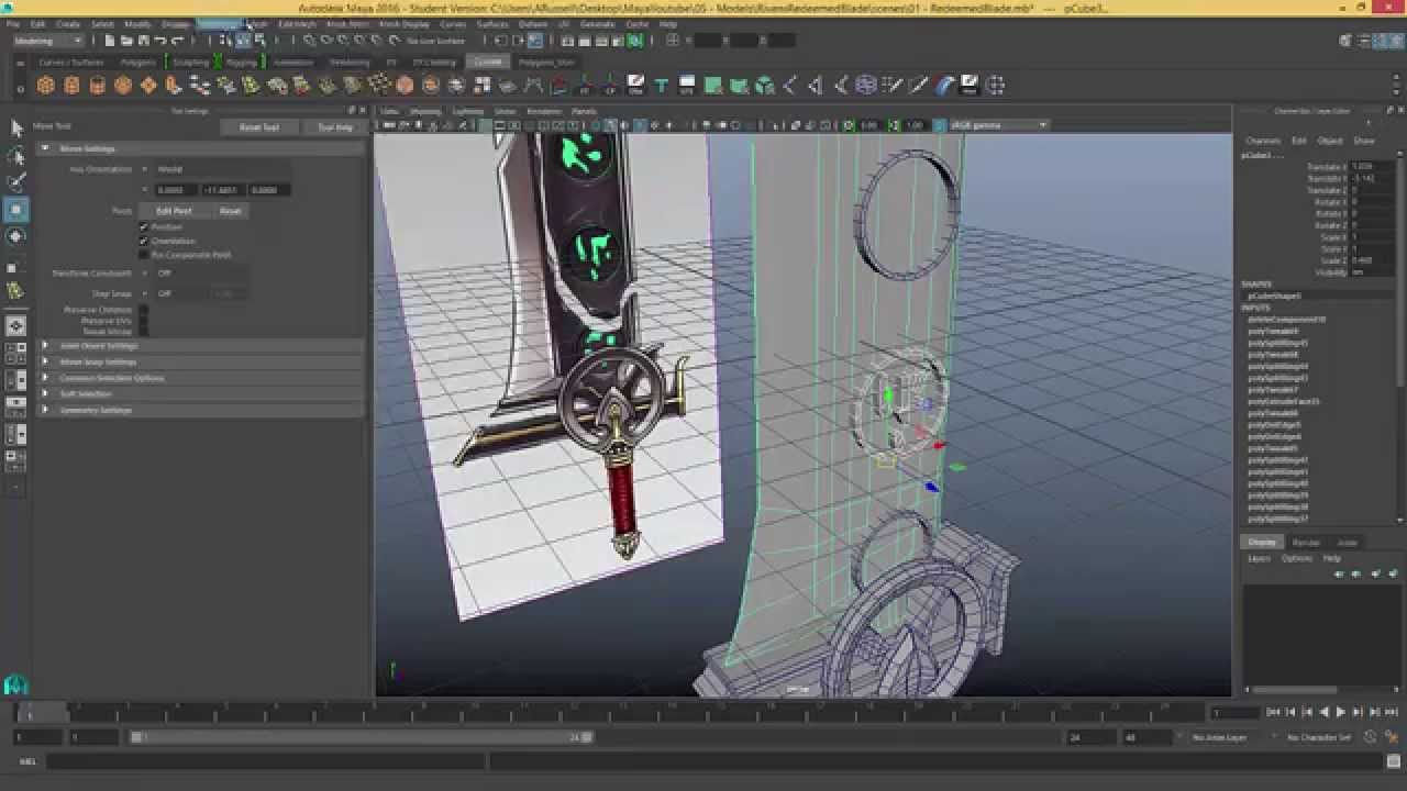 League of Legends Riven's Redeemed Blade Maya Speed Model - YouTube