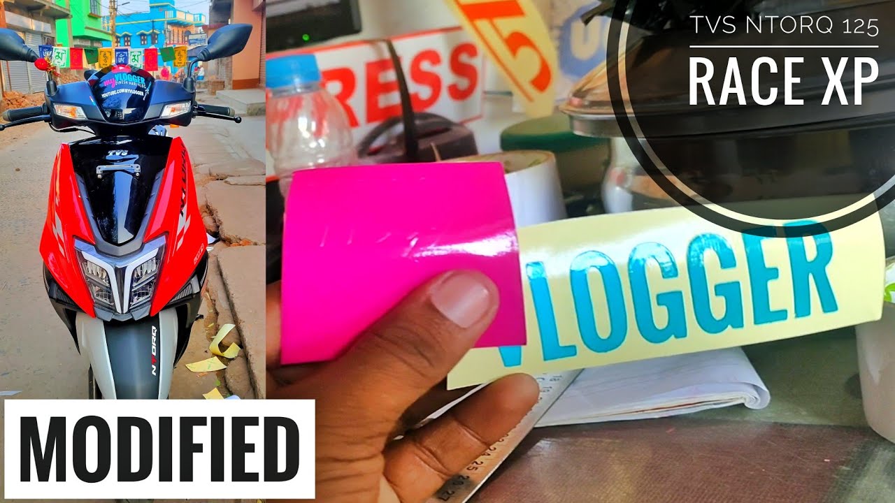 TVS NTORQ 125 RACE XP MODIFIED - YouTube